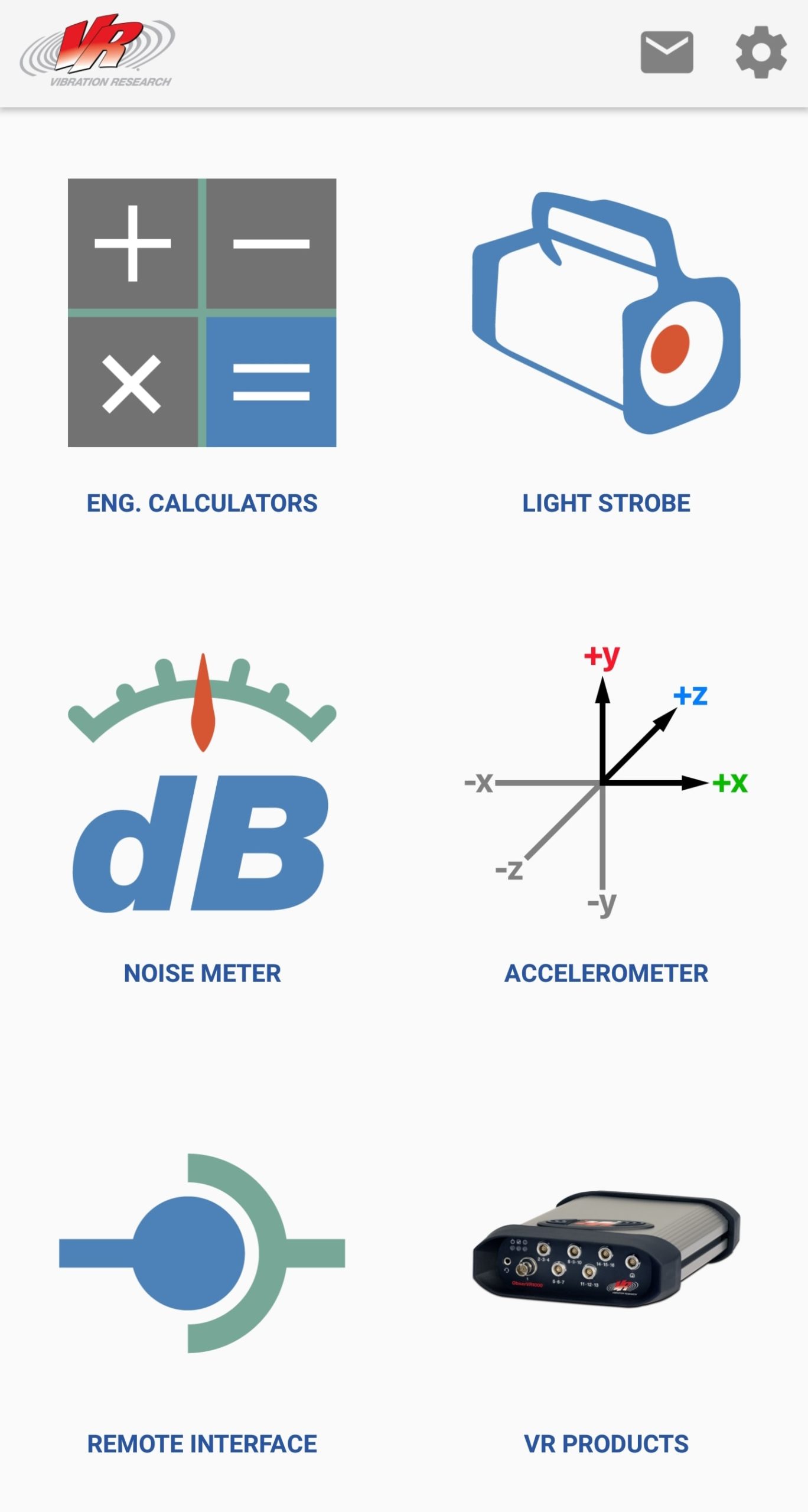 VR Mobile App - Vibration Research