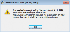 Microsoft Visual C++ 2013 Redistributable (64-bit) - Vibration Research