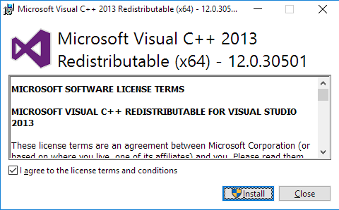 Microsoft Visual C++ 2013 Redistributable (64-bit) - Vibration Research