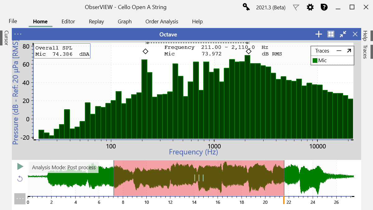 Octave Analysis In ObserVIEW FFT And Filter based Vibration Research