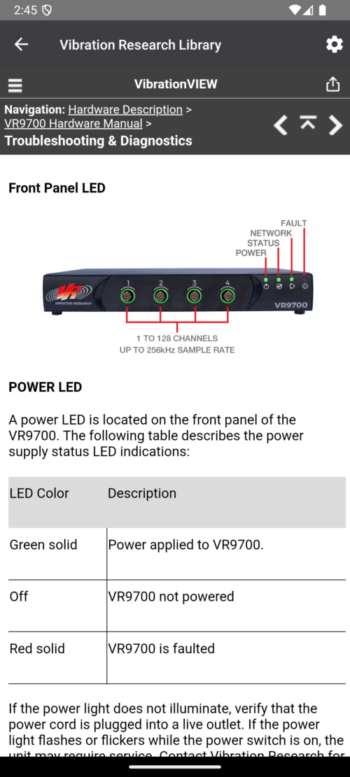 VR Mobile App - Vibration Research