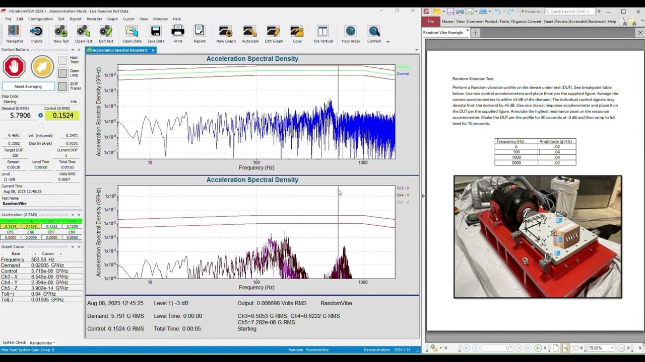 Random Vibration Test Setup from Specification - Vibration Research